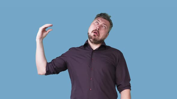 Blah Gesture Boring Conversation Man Fun Gif Loop, Stock Footage ...