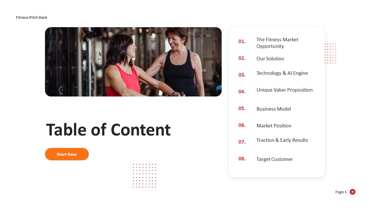 Fitness Pitch Deck PowerPoint Template, Presentation Templates ...