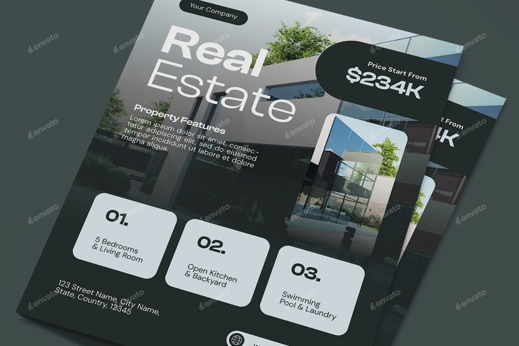 Real Estate Flyer, Print Templates | GraphicRiver