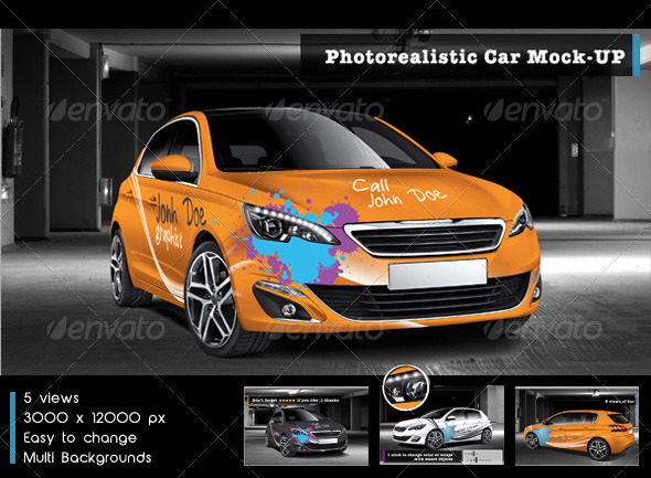 Photorealistic Car Mock-Up by micfont999 | GraphicRiver