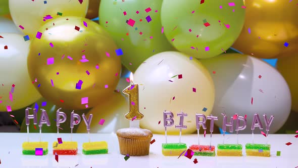 Birthday background for one year old. A beautiful screensaver for ...