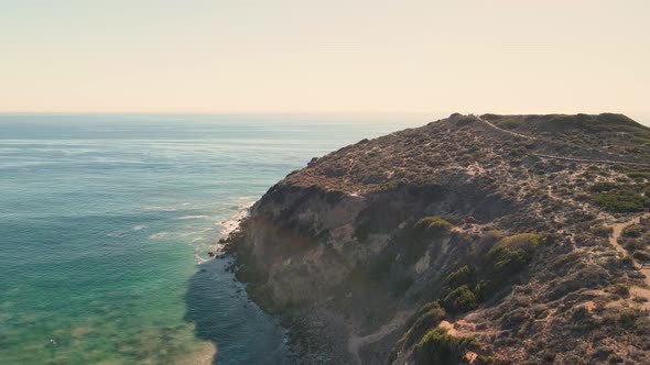 Drone footage of the Point Dume park. Point view, Stock Footage | VideoHive