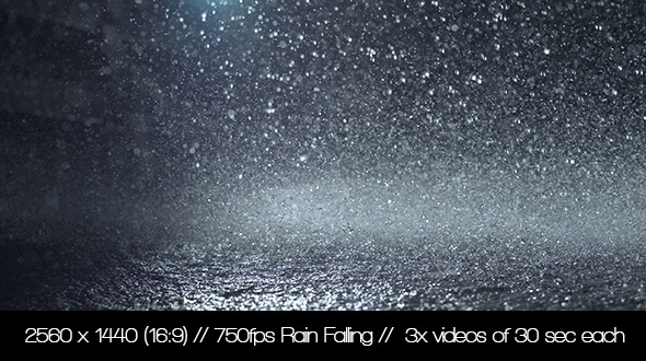 Slow Motion Rain Falling, Stock Footage | VideoHive