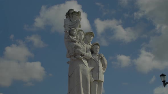 Monument to the Immigrant Statue Woldenberg Park New Orleans, Stock Footage