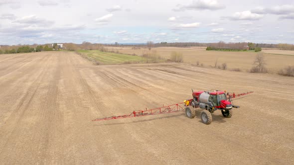 farm tractor crop dusting wide rotating, Stock Footage | VideoHive