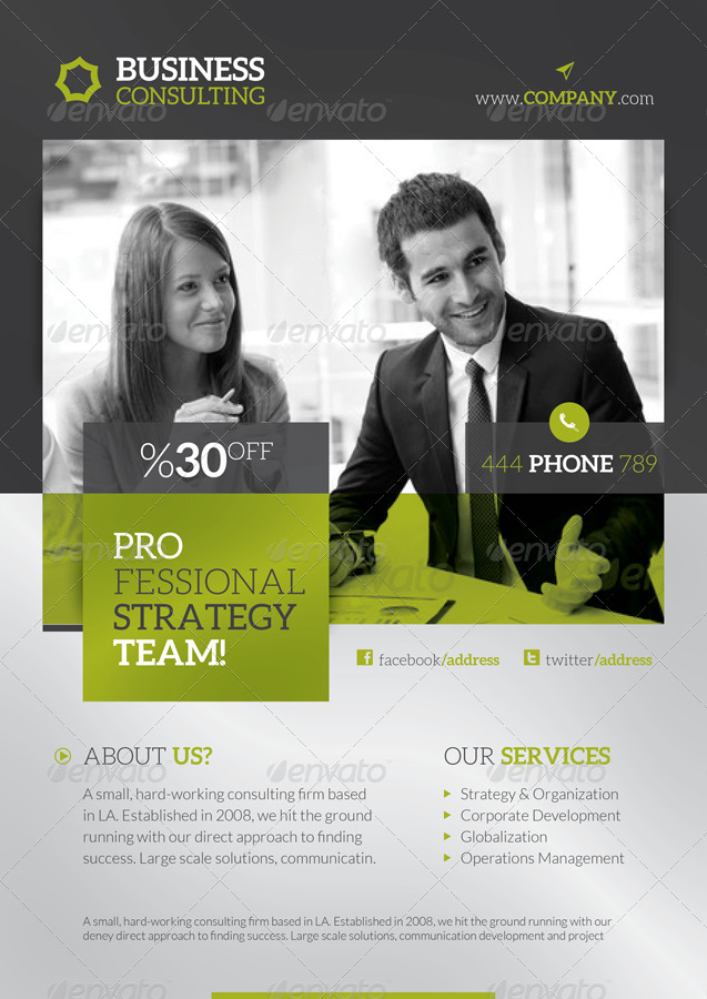 Business Consulting Flyer Template, Print Templates | GraphicRiver