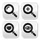 Magnifying Glass Search Buttons Set, Vectors | GraphicRiver