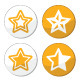 Gold Stars Round Icons Set, Vectors | GraphicRiver