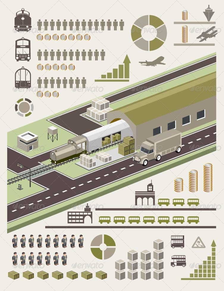 Infographics Vector Objects, Vectors | GraphicRiver