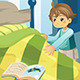 Boy making his Bed, Vectors | GraphicRiver