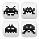 Space Invaders 8bit Aliens Button Set, Vectors | GraphicRiver