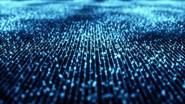 Binary Code Background Loop Blue, Motion Graphics | VideoHive