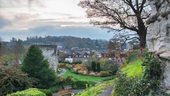 View from the Top of the Guildford Castle Guildford Surrey England UK ...