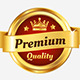 Set Of Golden Premium Badges, Web Elements | GraphicRiver