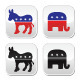 USA Political Parties Buttons, Vectors | GraphicRiver