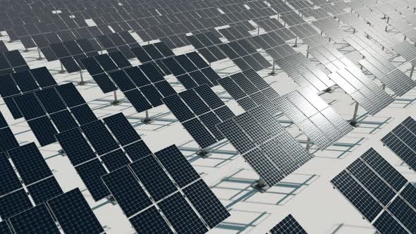 Solar Panels cyclic moving background | UHD | 60fps, Motion Graphics