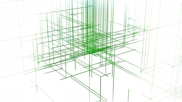 Concept Of A Structure Or Grid, Motion Graphics | VideoHive