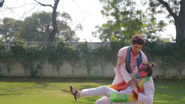 Indian men dancing and having fun at a Holi party, Stock Footage ...