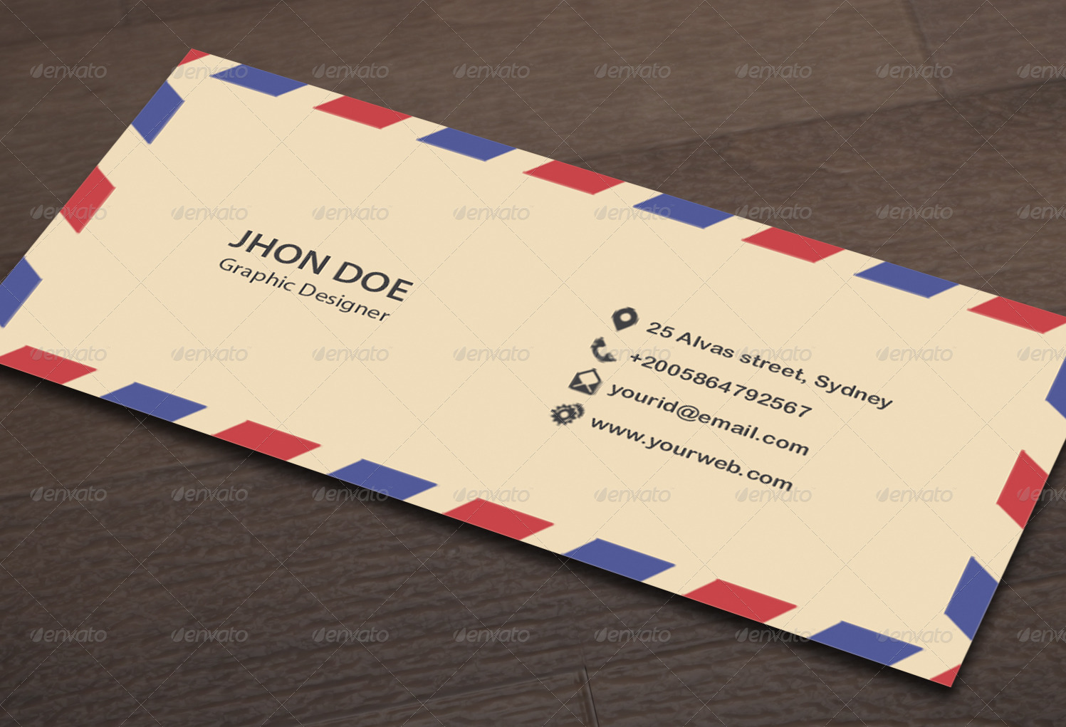 Mail Business Card Template, Print Templates | GraphicRiver