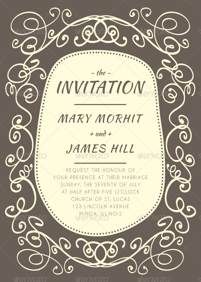 Wedding Invitation, Print Templates | GraphicRiver