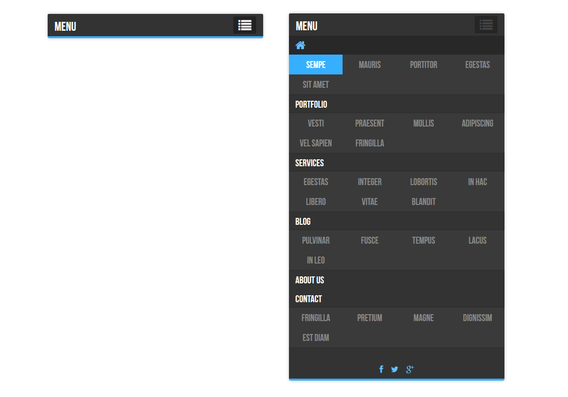 Talos - Animated Horizontal Submenu by LizardThemes | CodeCanyon