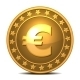 Gold Coin with Euro Sign, Vectors | GraphicRiver