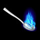 Metal Spoon with Blue Fire, Vectors | GraphicRiver