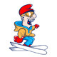 Ski Cartoon Character, Vectors | GraphicRiver