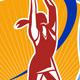 Netball Player Rebound Ball Retro, Vectors | GraphicRiver