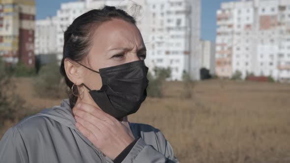 Suffocation Breathing in Medical Mask, Stock Footage | VideoHive