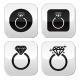 Diamond Engagement Ring Vector Buttons Set, Vectors | GraphicRiver