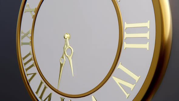 Flowing Time Gold Clock, Motion Graphics | VideoHive