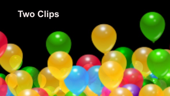 Colourful Cartoon Balloons Flying Up Transition, Motion Graphics ...