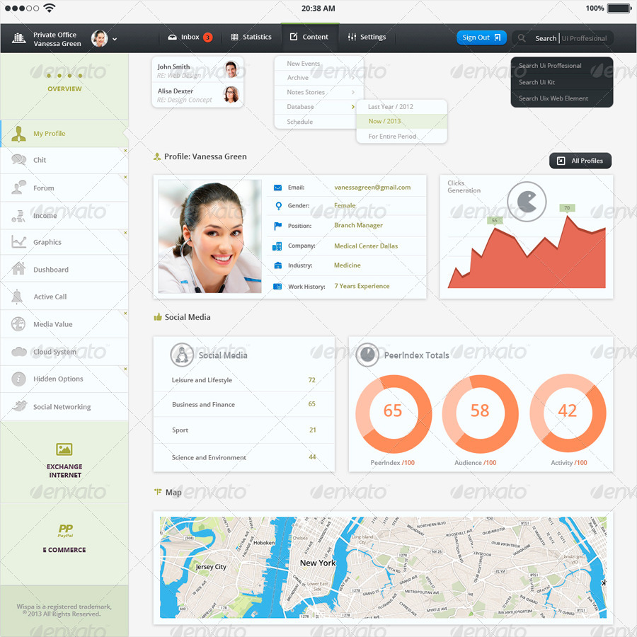 Tablet App. Wisp - Admin Panel, Web Elements | GraphicRiver