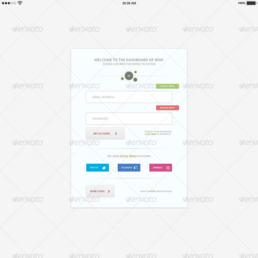 Tablet App. Wisp - Admin Panel, Web Elements | GraphicRiver