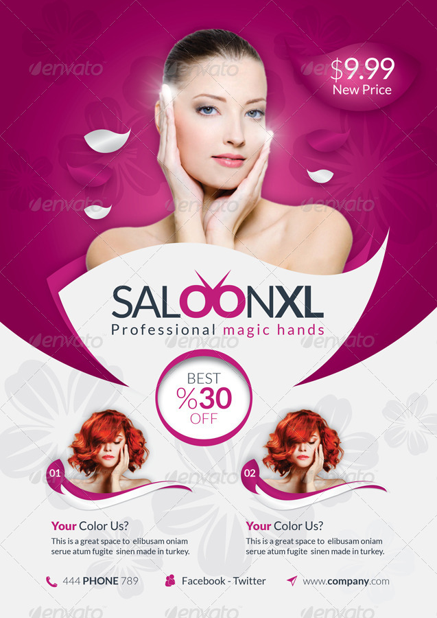 Beauty Saloon Flyer Template, Print Templates | GraphicRiver