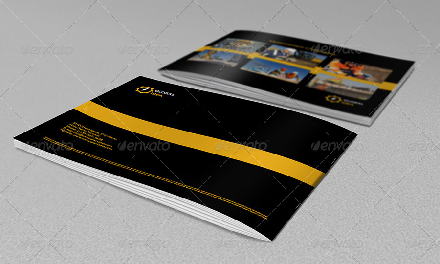 Construction Industry Brochure Template - 12 Pages, Print Templates