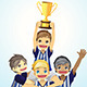 Sport Kids Lifting Trophy, Vectors | GraphicRiver
