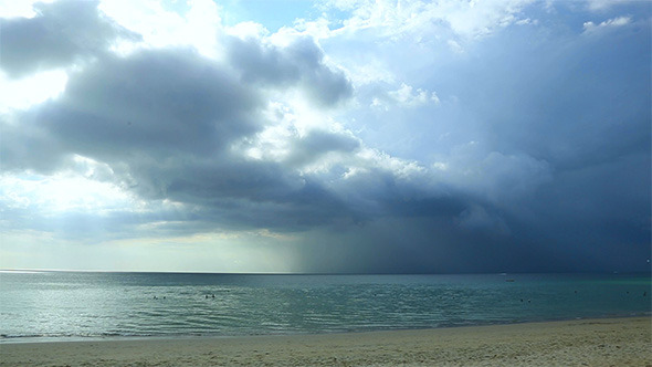 Rain Clouds Over the Sea, Stock Footage | VideoHive