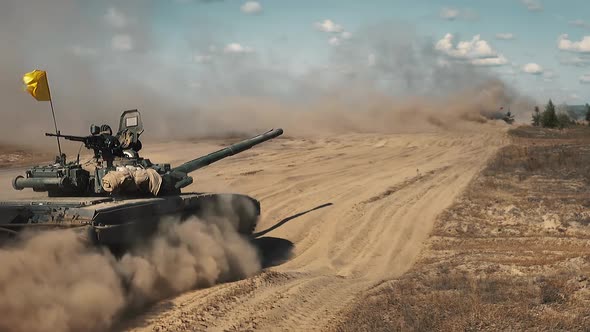 Tanks Drive Aerial, Stock Footage | VideoHive