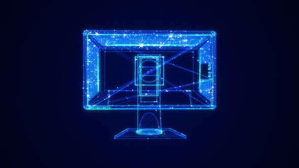 Computer Monitor 3D Hologram, Motion Graphics | VideoHive