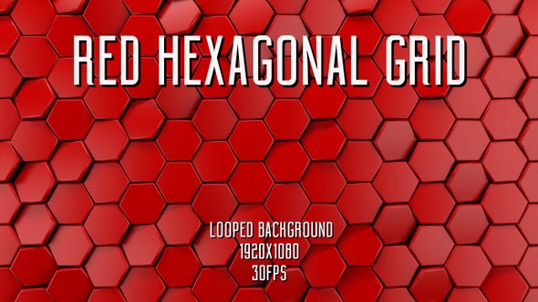 Red Hexagonal Grid, Motion Graphics | VideoHive