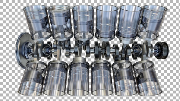 Engine Pistons V12, Motion Graphics | VideoHive