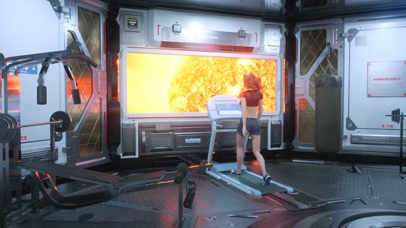 Gym on a Futuristic Spaceship, Motion Graphics | VideoHive