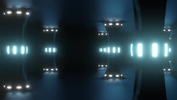 3D rendered animation, interior of a alien facility, Motion Graphics