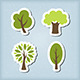 Tree Paper Cut Vector Set, Vectors | GraphicRiver