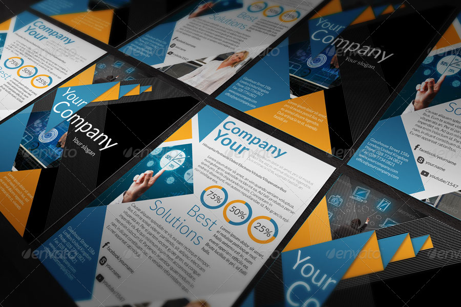 Business Triangle Flyer, Print Templates | GraphicRiver