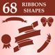 Ribbons custom shapes, Add-ons | GraphicRiver