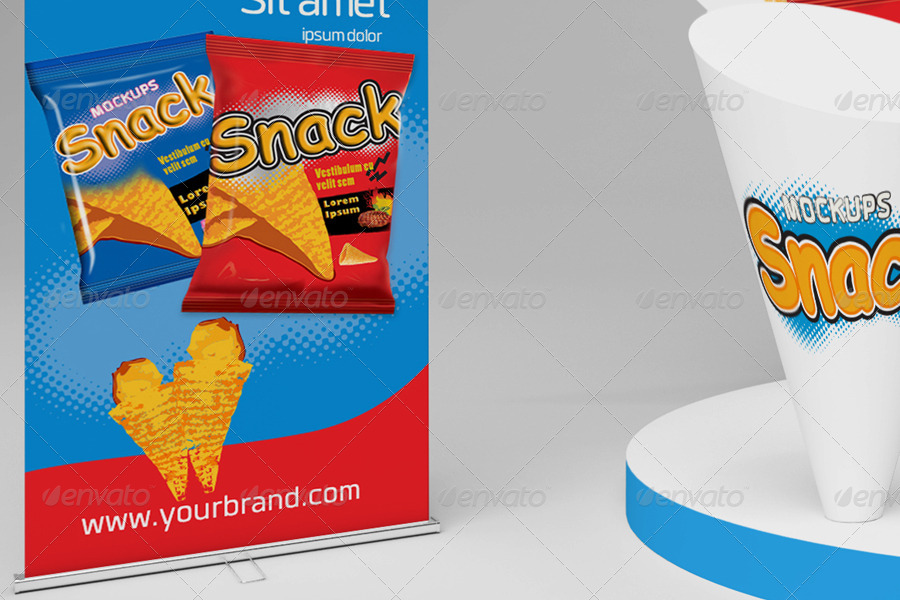 Snack Sampling Booth Mockups, Graphics | GraphicRiver