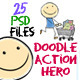 Doodle Action Hero, Graphics | GraphicRiver